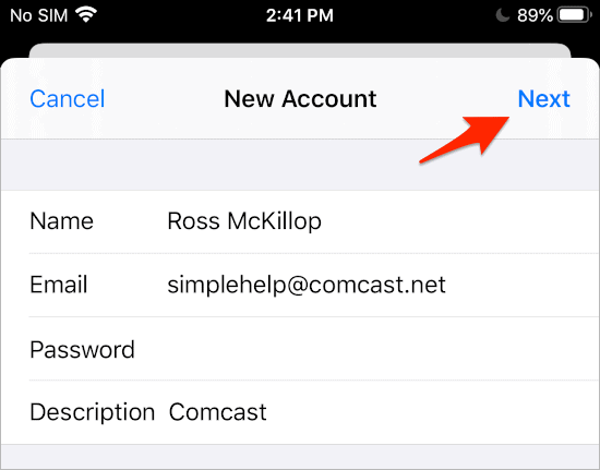 How To Add Comcast Email To An IPhone Or IPad Simple Help