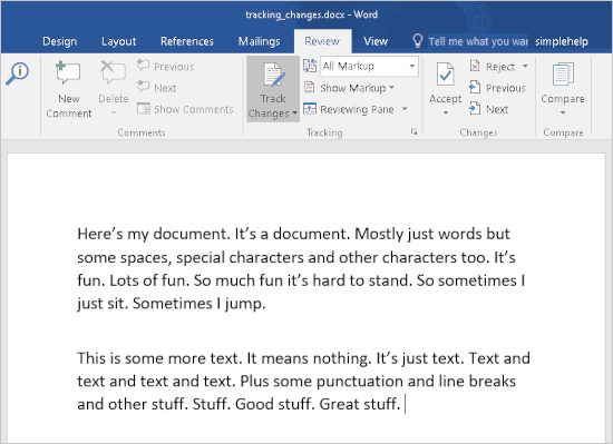 How To Use The Track Changes Feature In Microsoft Word Simple Help