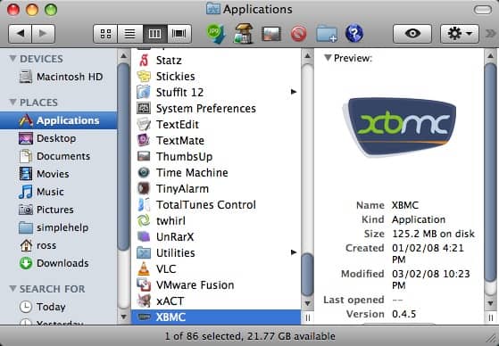 Overview: XBox Media Center for OS X - Simple Help